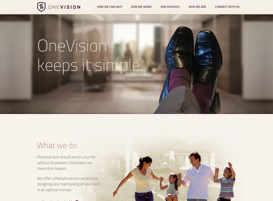 OneVision - One Page Website Award