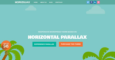 Horizontal Parallax Scrolling One Page Websites | One Page Love
