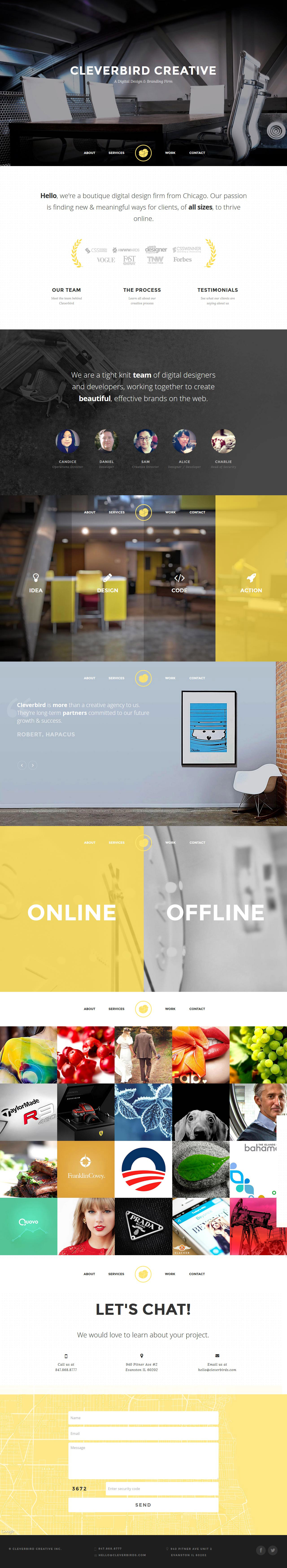 Cleverbird Creative - One Page Website Award