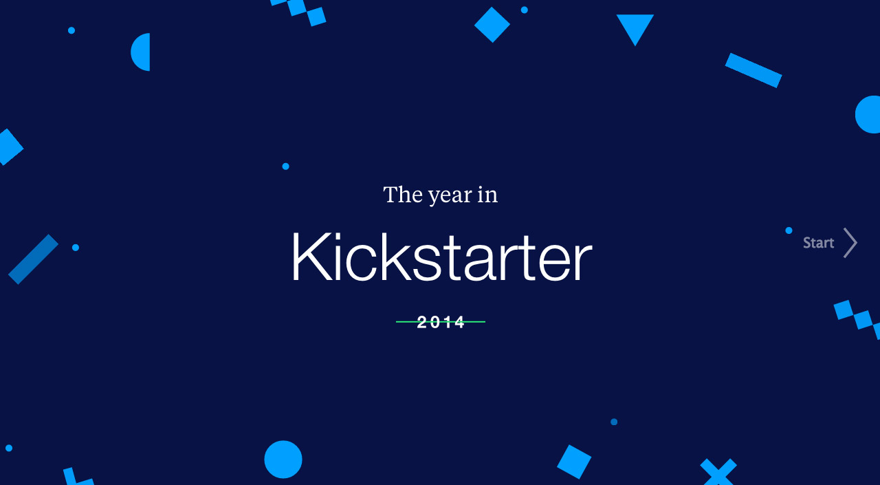 The Year in Kickstarter 2014 - One Page Website Award