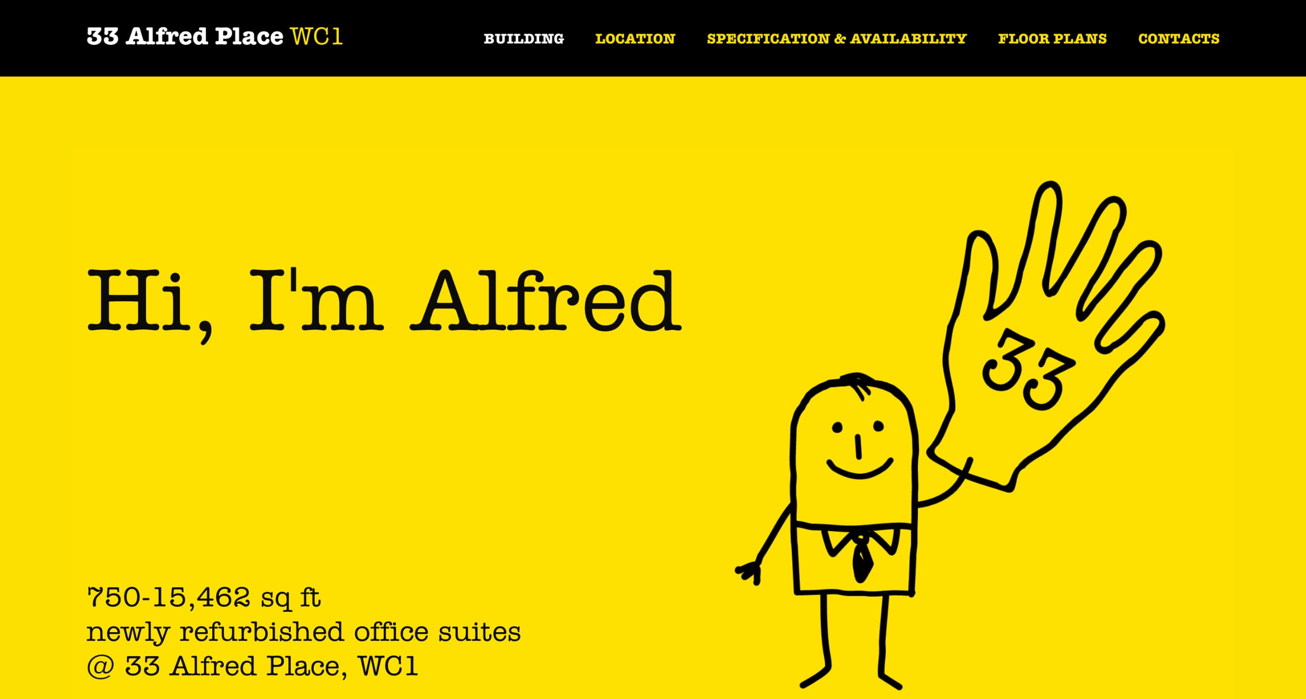 33 Alfred Place - One Page Website Award