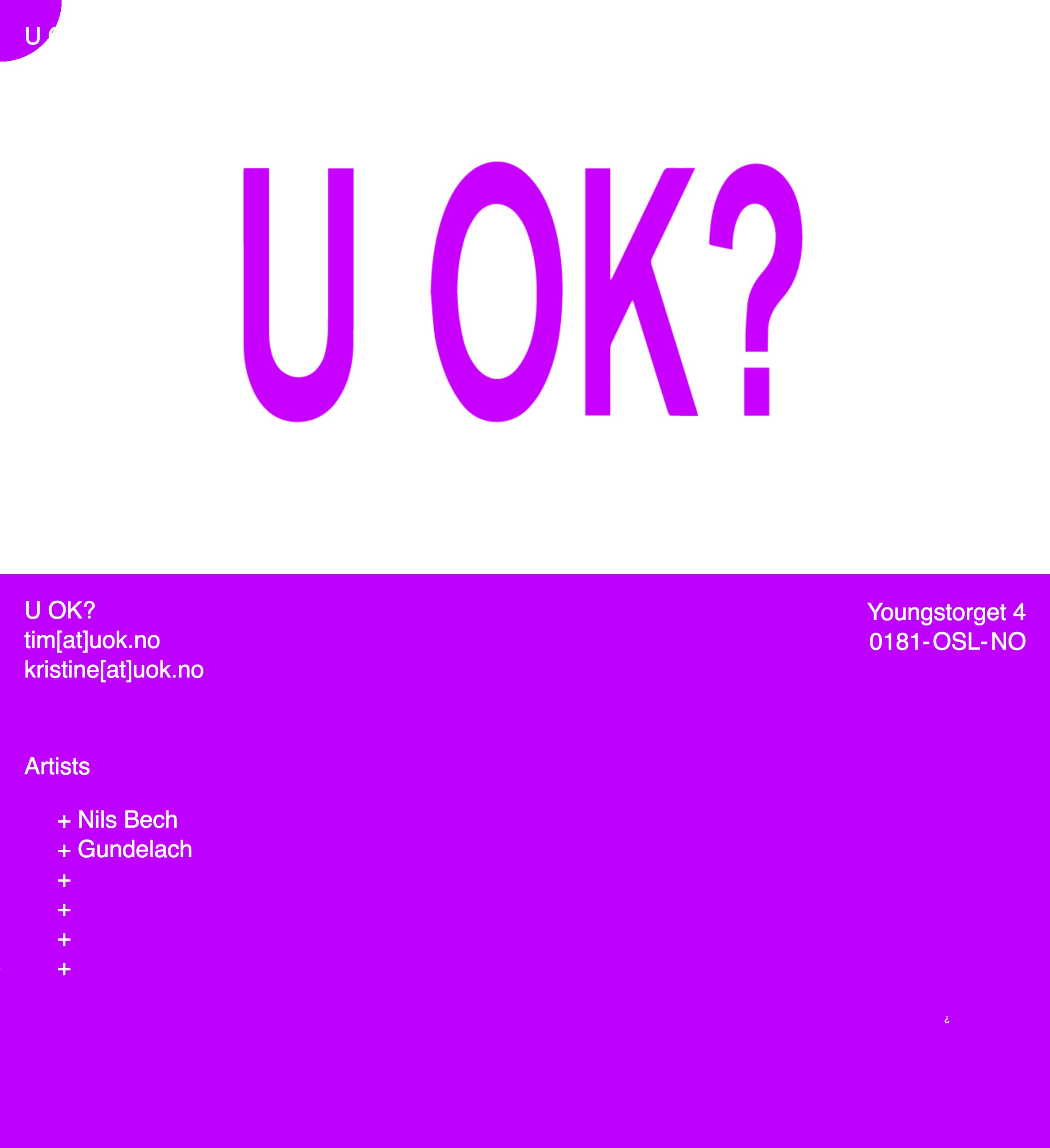 U OK? - One Page Website Award
