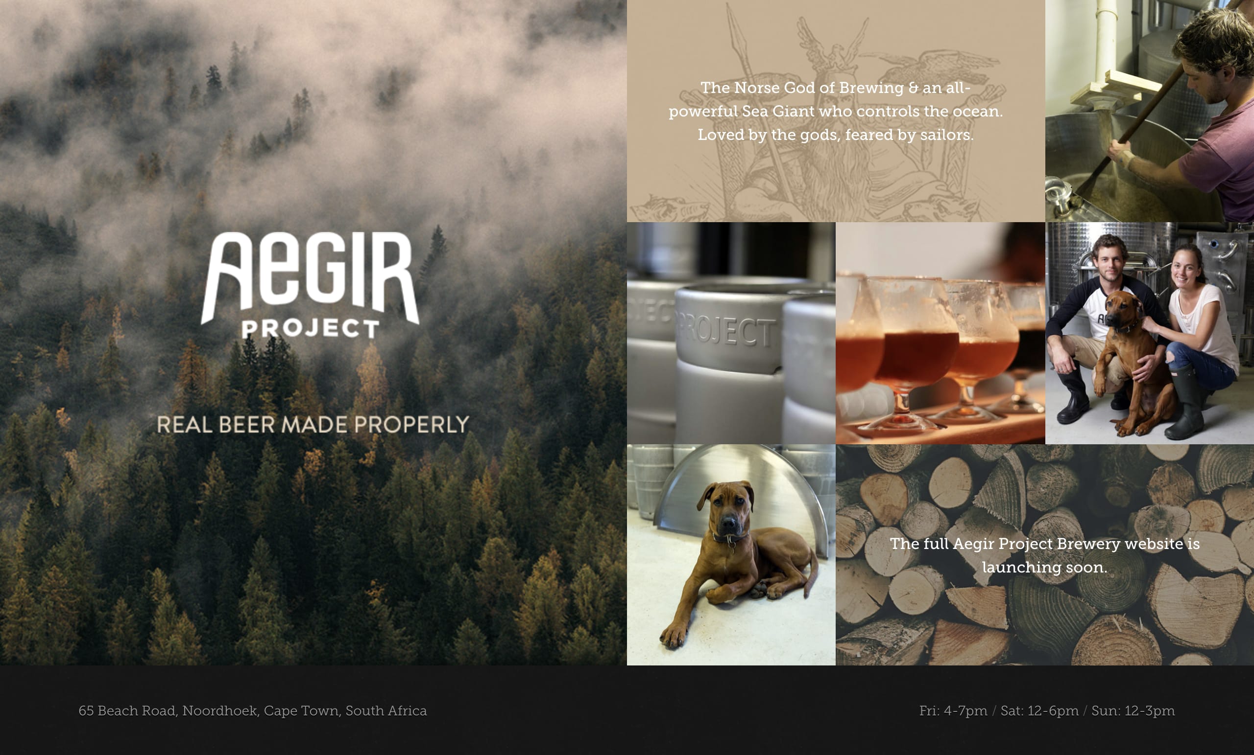 Aegir Project Brewery - One Page Website Award