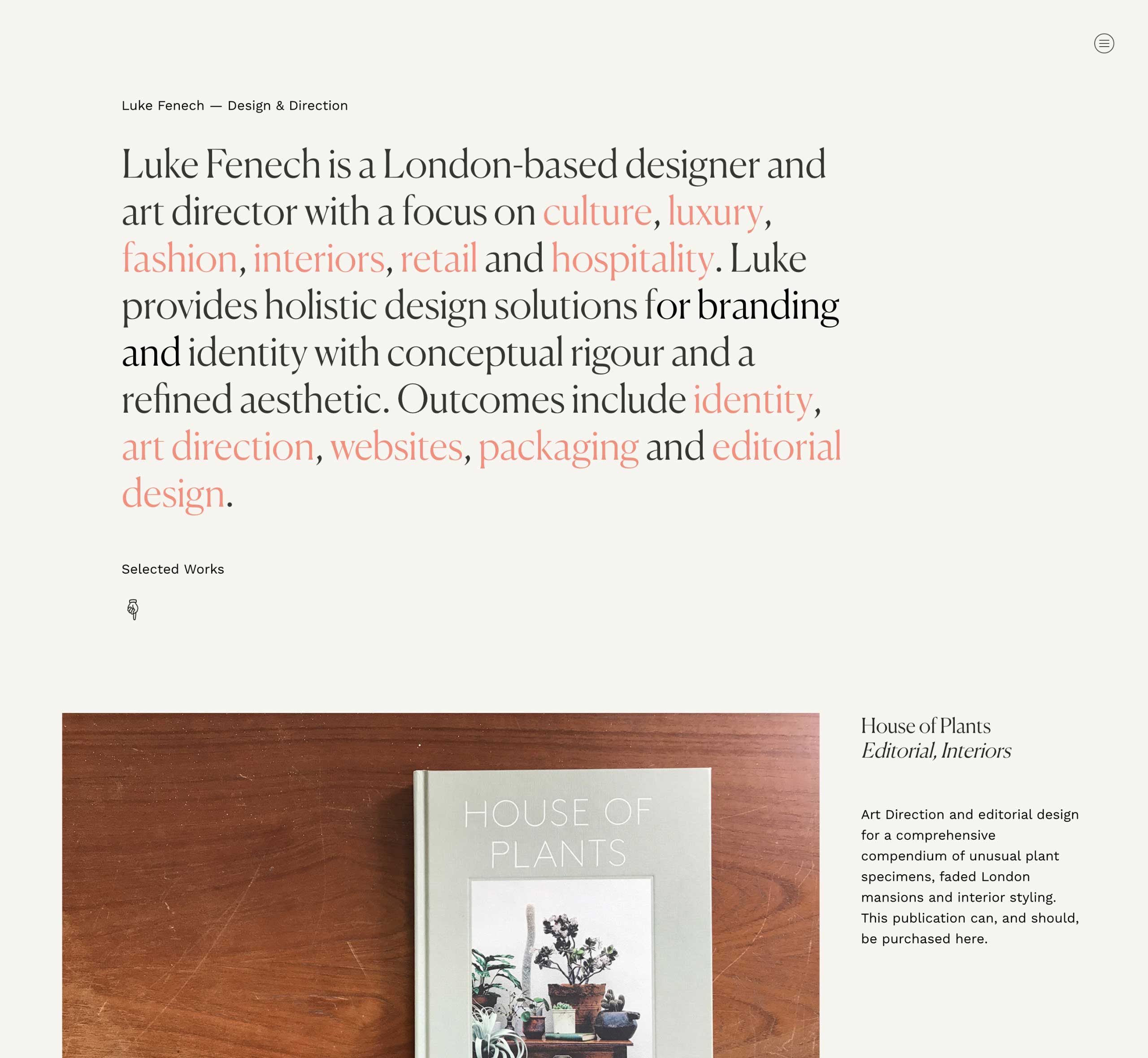 Luke Fenech - One Page Website Award