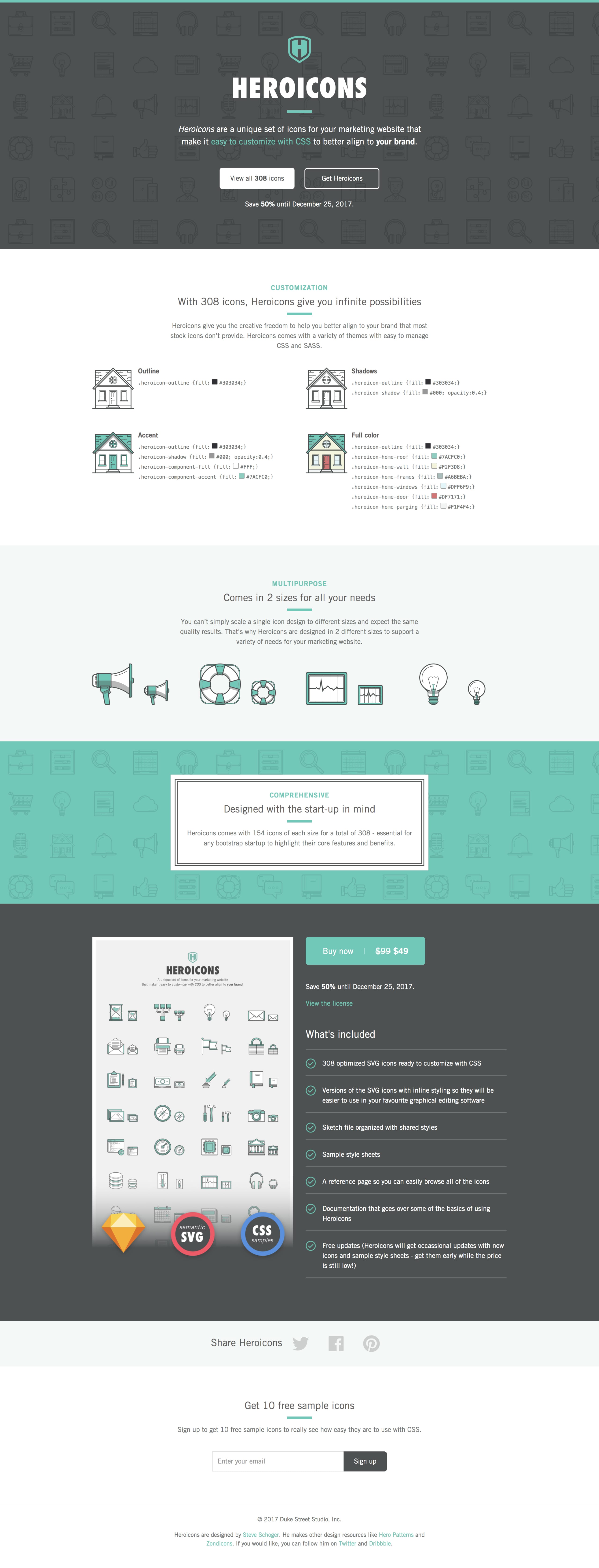 Heroicons - One Page Website Award