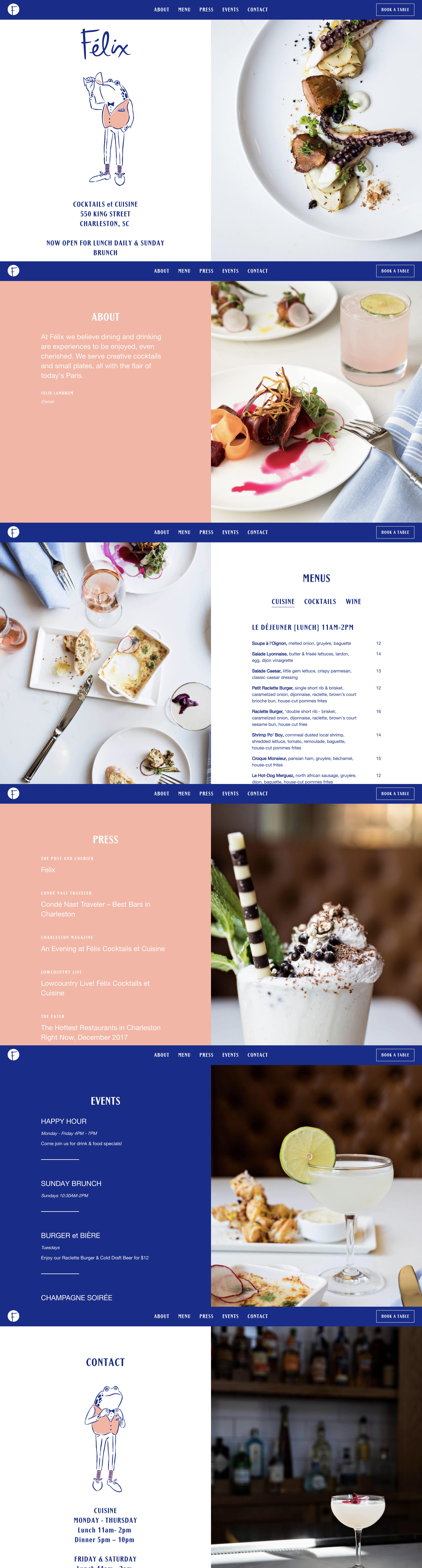 Felix - One Page Website Award