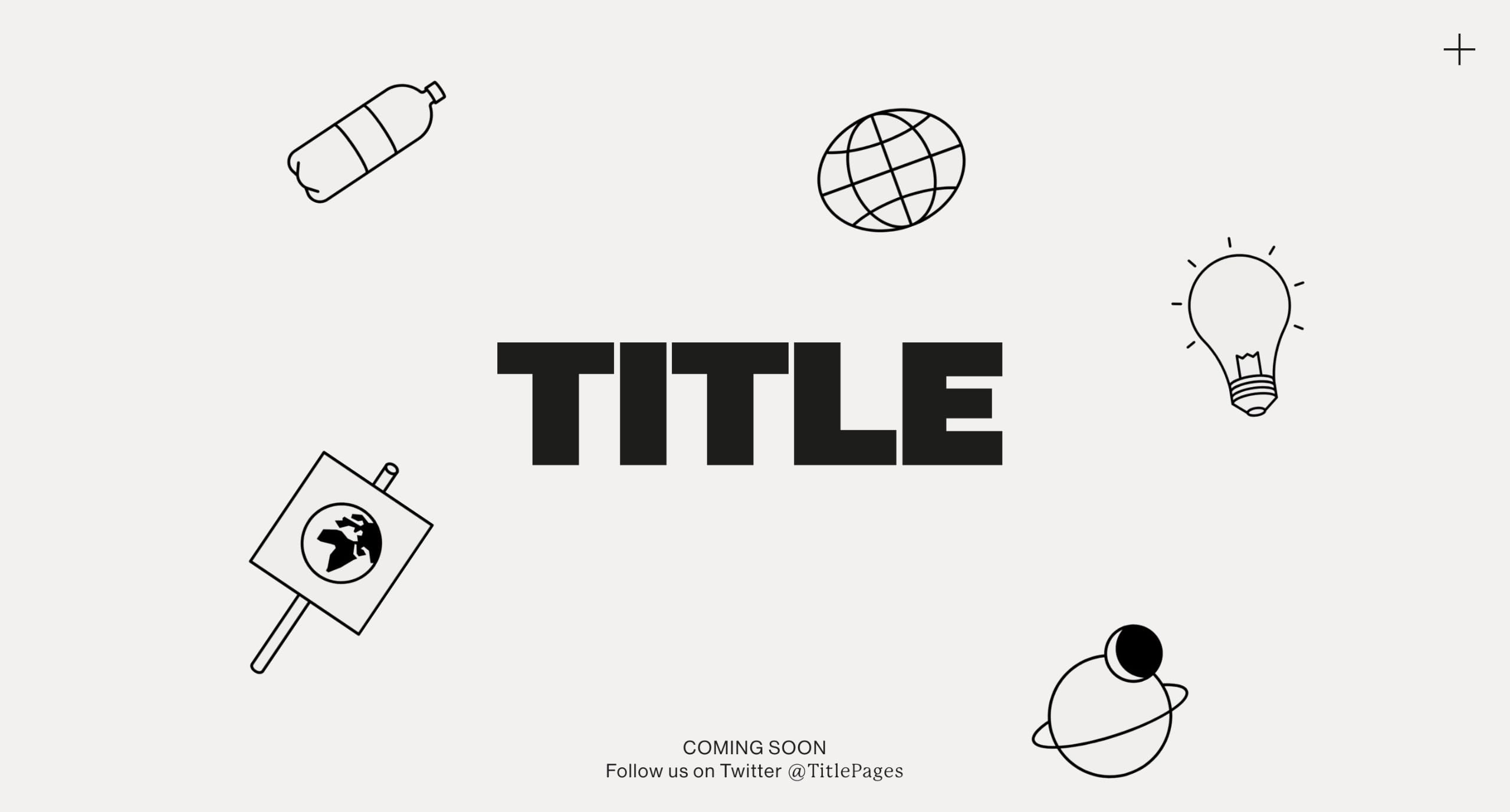 Title Pages - One Page Website Award