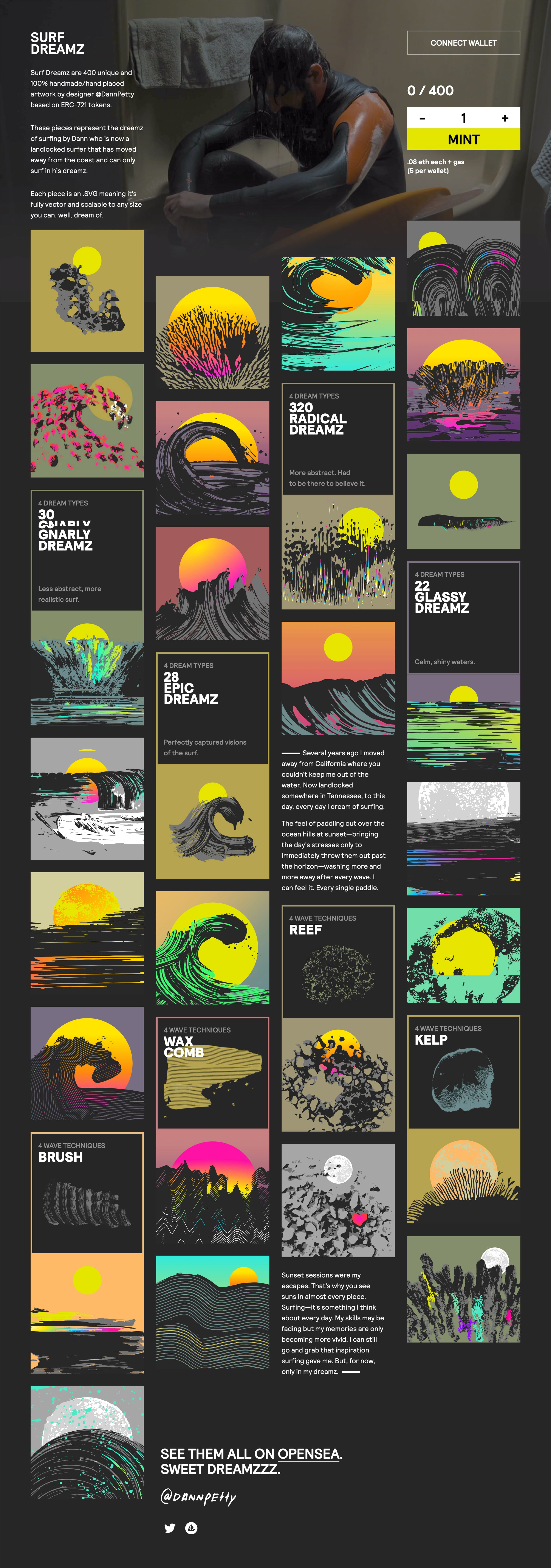 Surf Dreamz - One Page Website Award