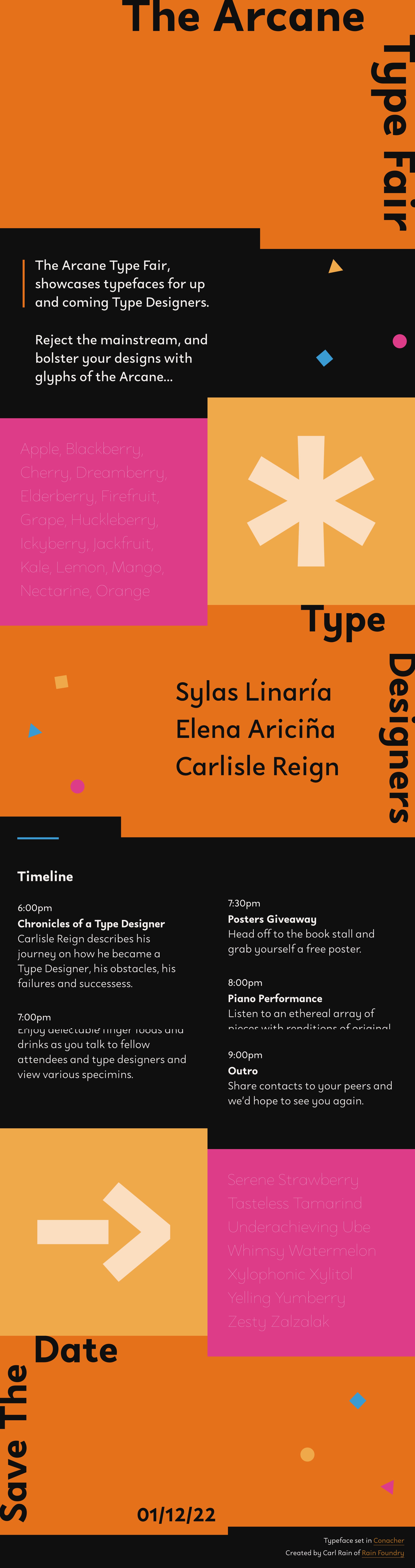 Arcane Type Fair - One Page Website Award